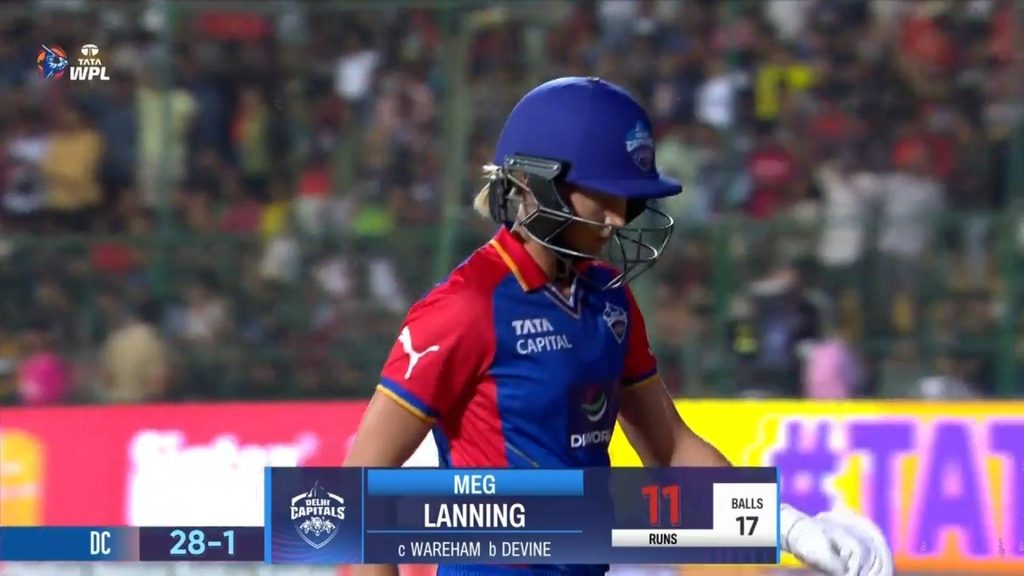 M07 - RCB vs DC: Meg Lanning Wicket