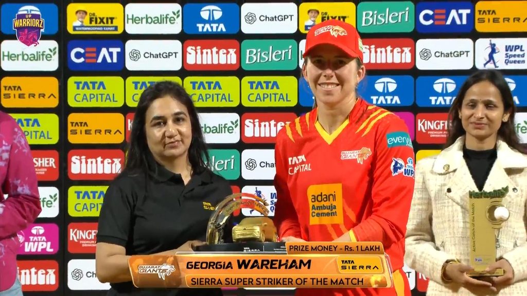 Sierra Super Striker of the Match: Match 2, UP Warriorz vs Gujarat ...