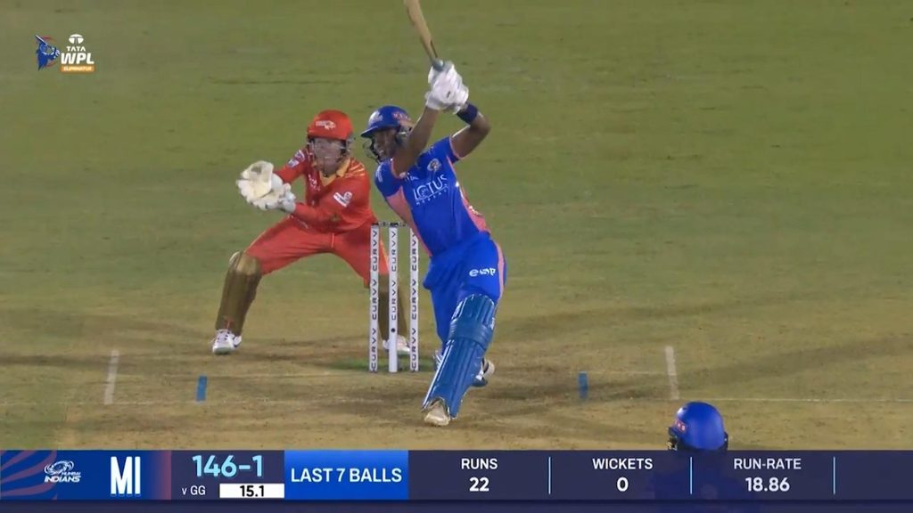 Six: Eliminator, Mumbai Indians vs Gujarat Giants, WPL 2025: Hayley Matthews Six