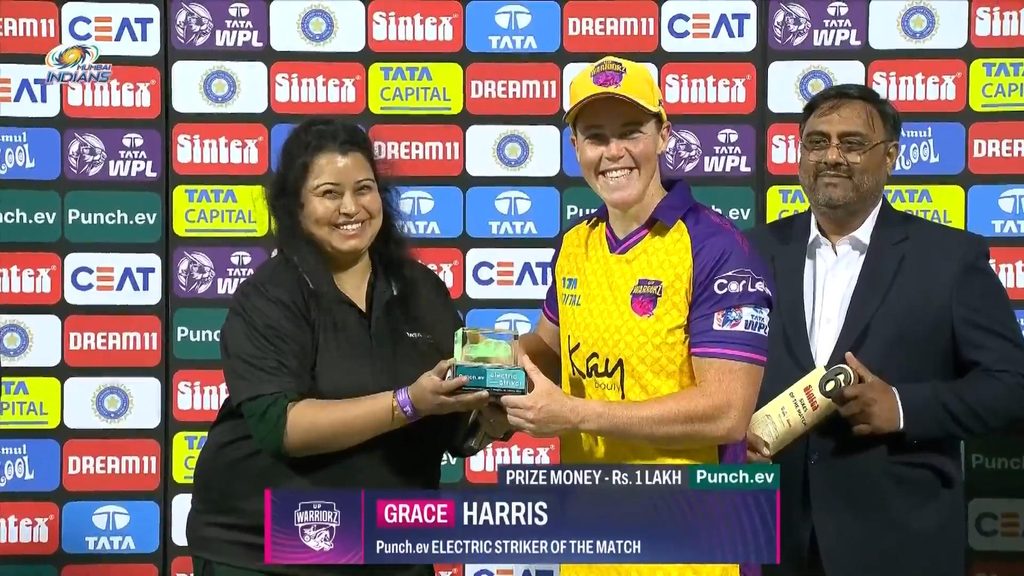 Match 6, Mumbai Indians vs UP Warriorz, Punch.ev Electric Striker of ...