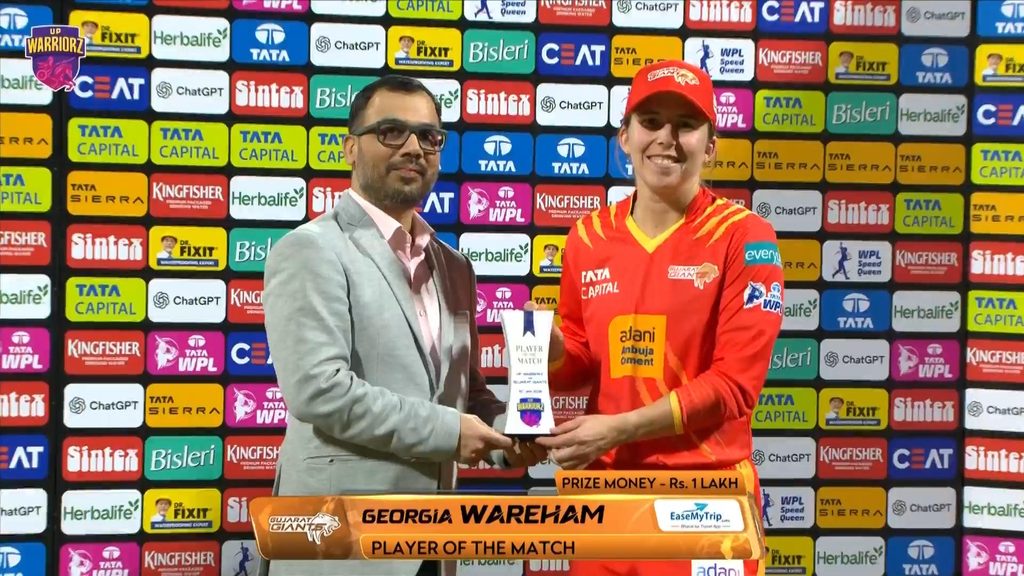 Player of the Match: Match 2, UP Warriorz vs Gujarat Giants, WPL 2026 ...