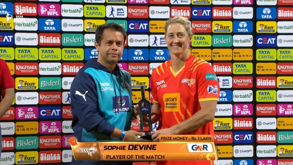 Player of the Match: Match 4, Delhi Capitals vs Gujarat Giants, WPL ...