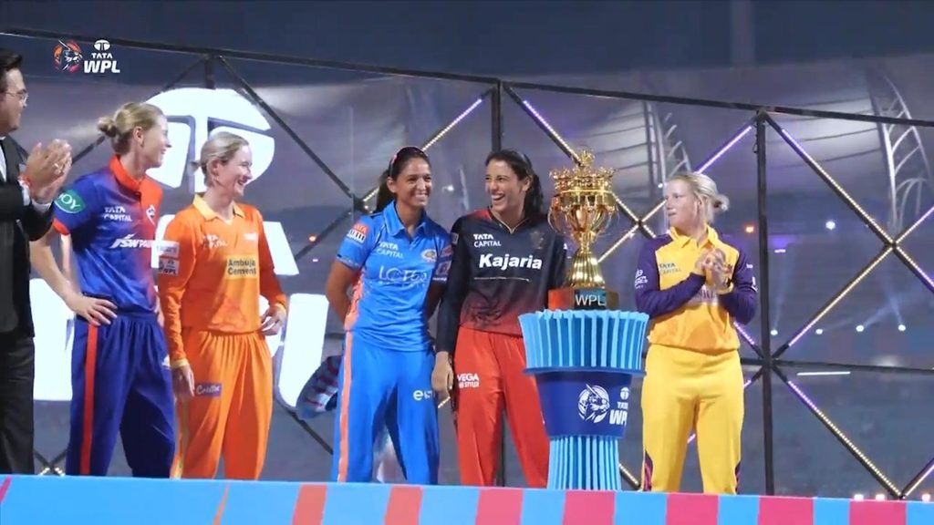 Smiles galore: The five captains unveil the TATA WPL Trophy